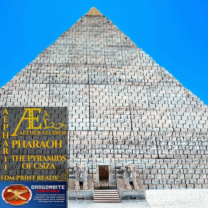 3D Printable AEPHAR11 - The Great Pyramids of Csiza by Aether Studios